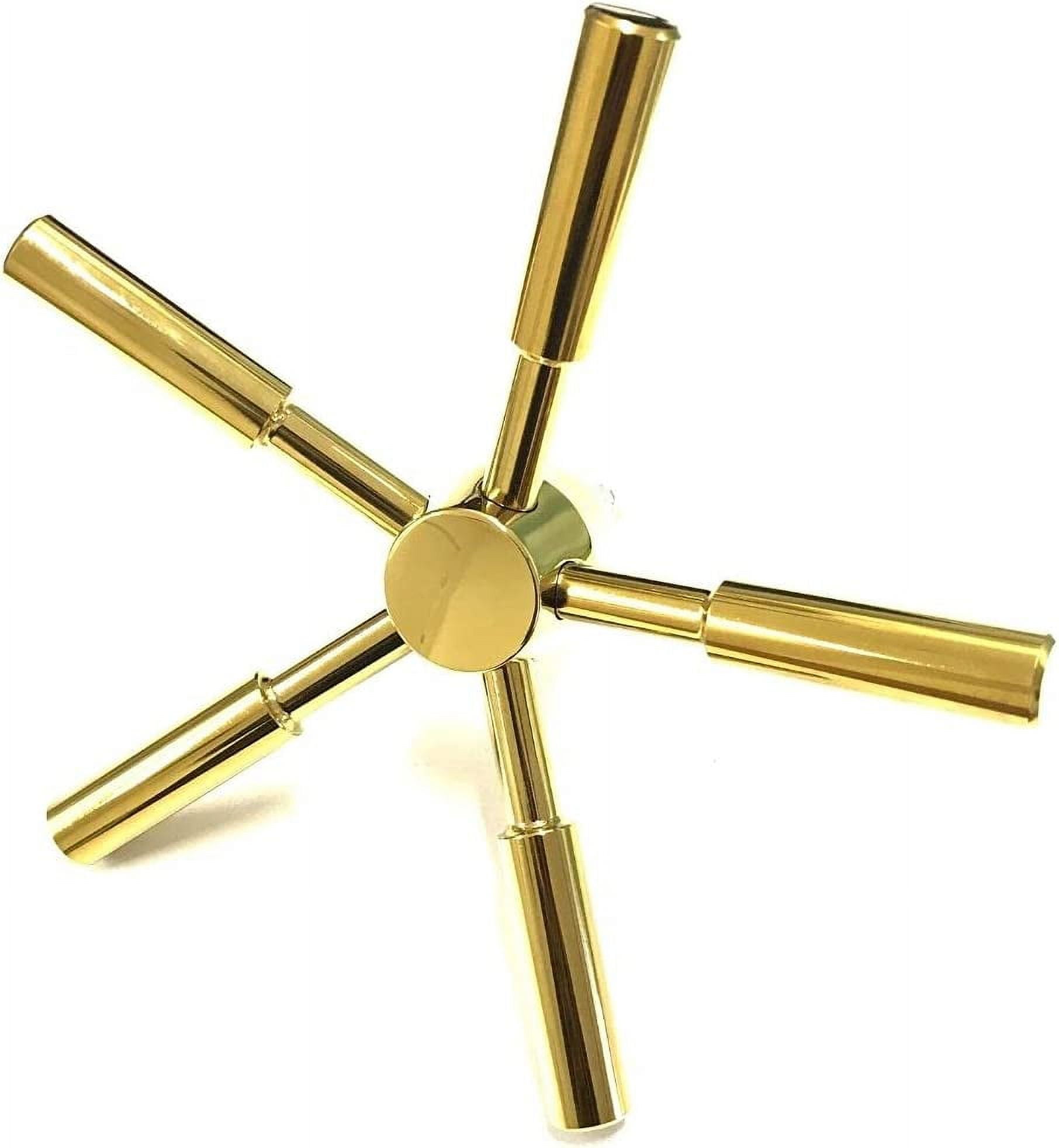 Heavy-Duty and Stylish Gold Round 5 Spoke 105mm Length Gold Safe Handle ...