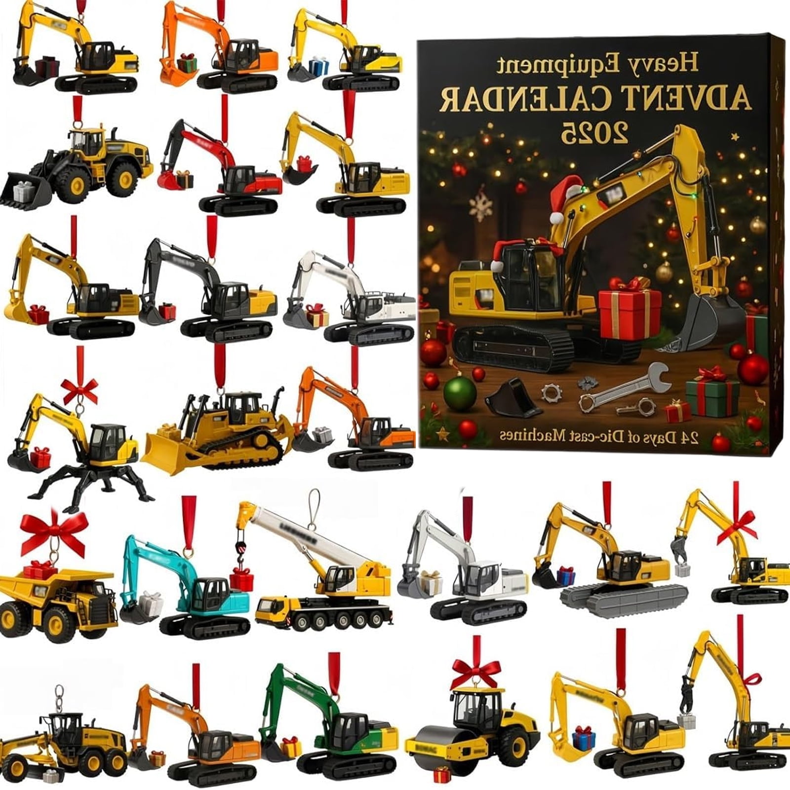 Heavy Equipment Advent Calendar 2025 24 Die-Cast 2D Construction ...