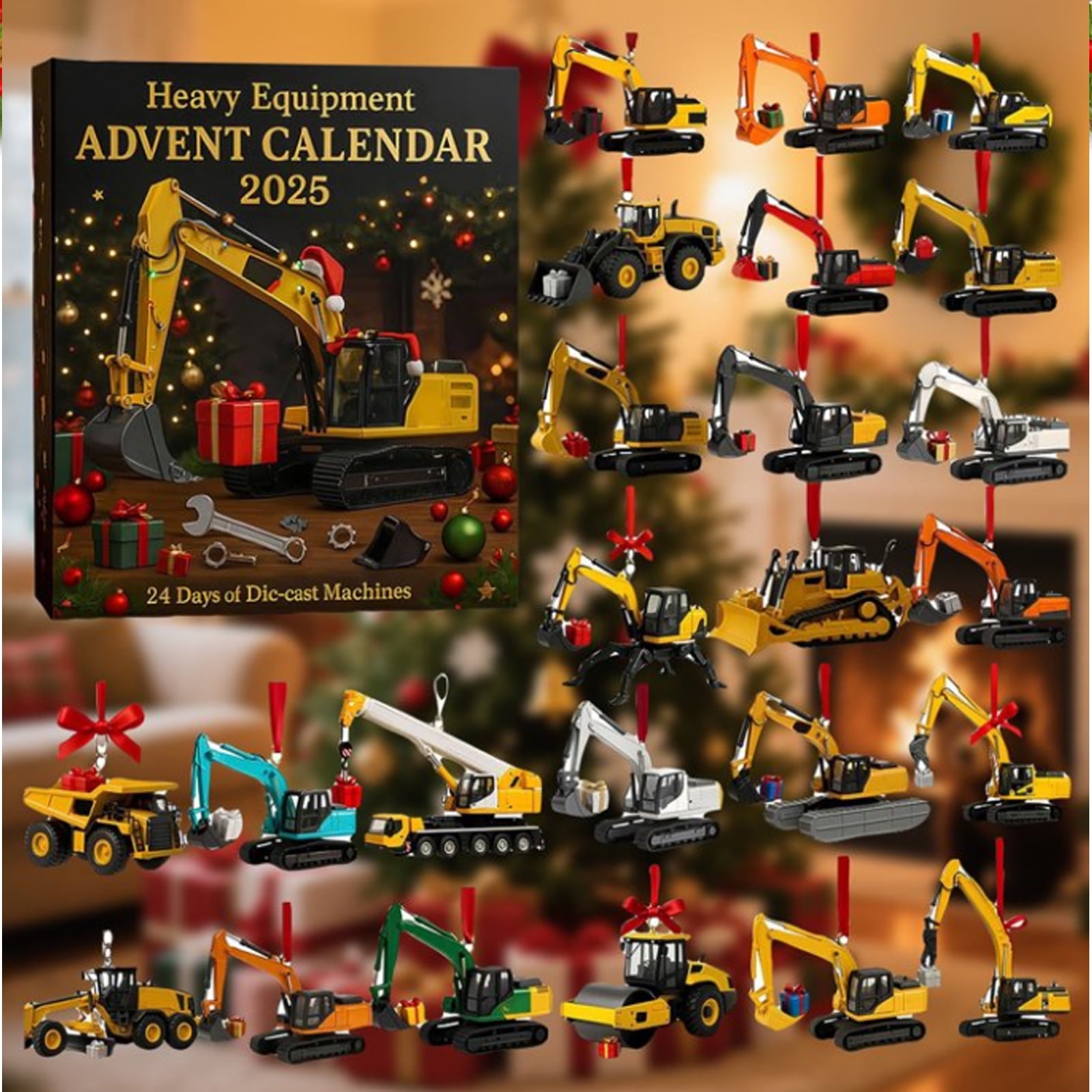Heavy Equipment Advent Calendar 2025 24 Die-Cast 2D Engineering ...