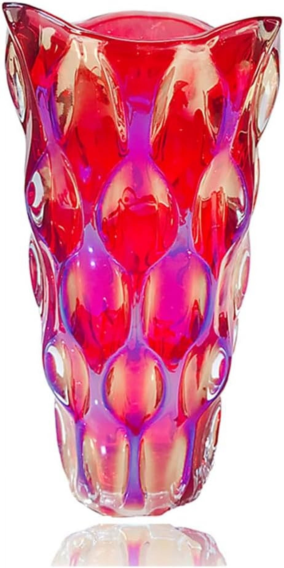 Heavy Flower Glass Vase Thickened Sparkle vase Bohemian Style, for ...