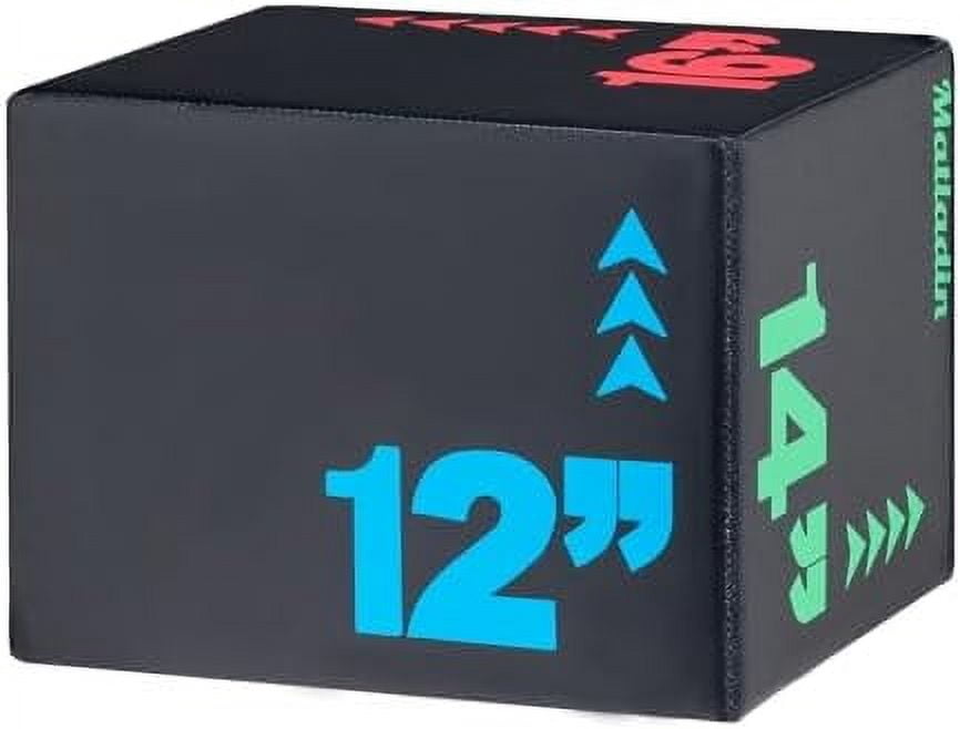 Heavy Foam Plyometric Jump Box, 3 in 1 Soft Plyo Jumping Trainers Box ...