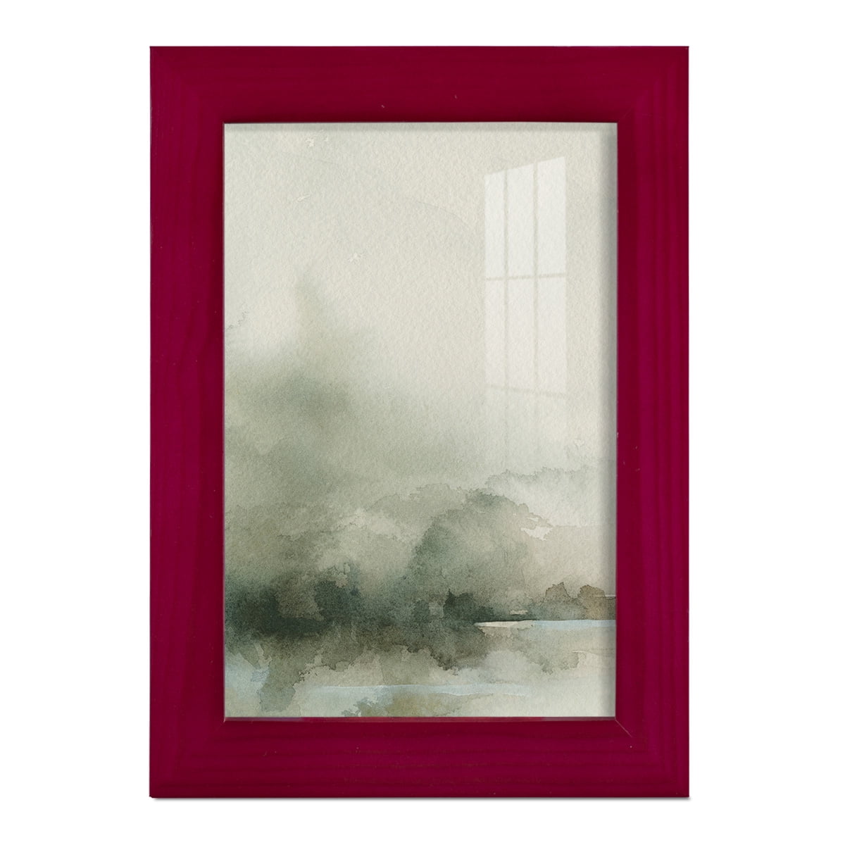 Heavy Fog I - Framed Print w/glass - Cherry Red - Walmart.com