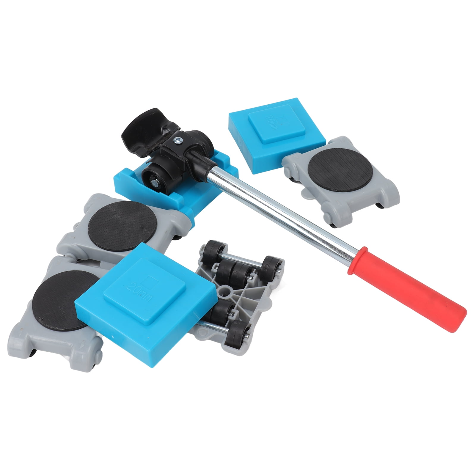 Heavy Furniture Moving Kit, 8pc Roller Set W/ Rotating Wheels Lever ...