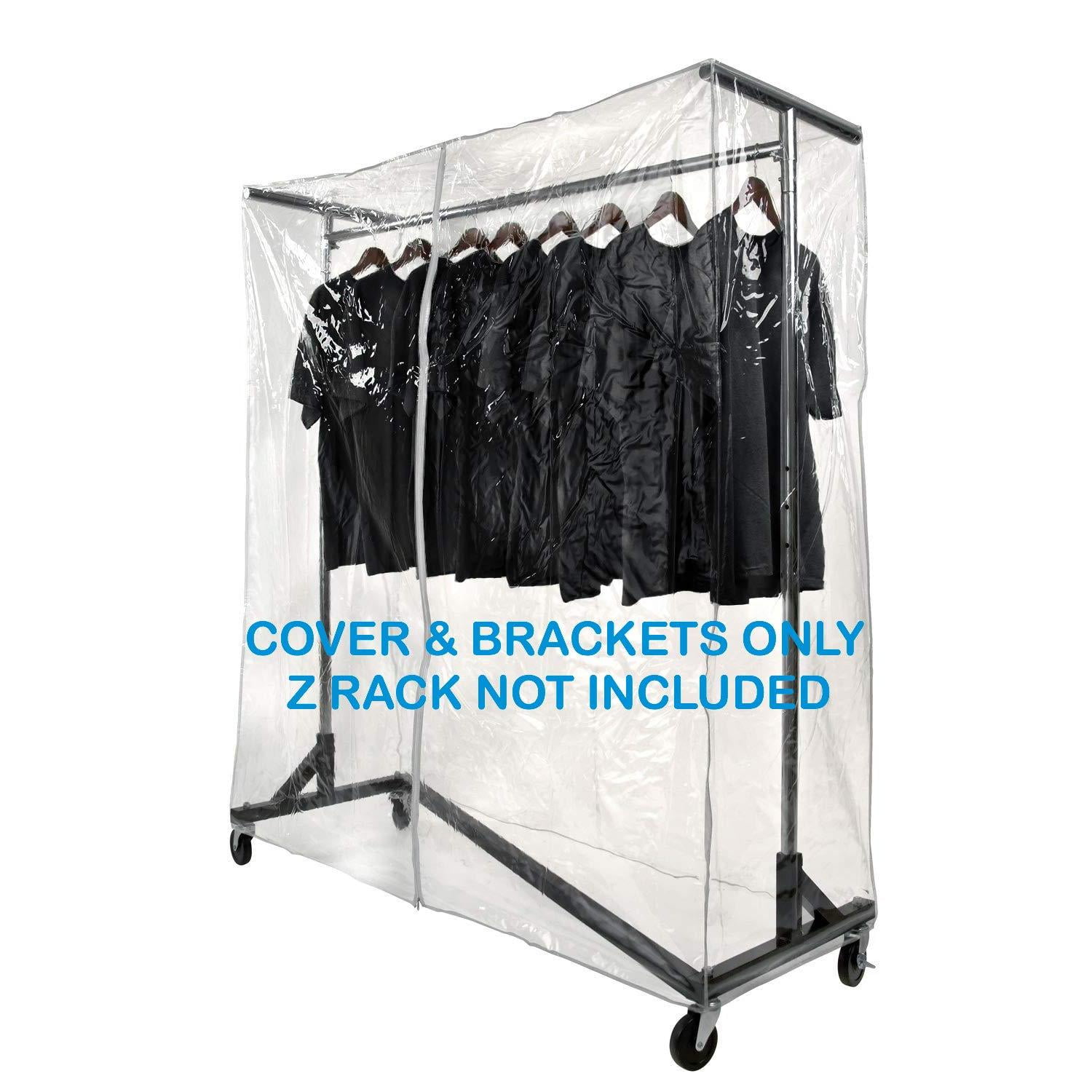 Heavy Gauge Clear Z Rack Cover with Zipper Plus a Pair of Round Tubing ...