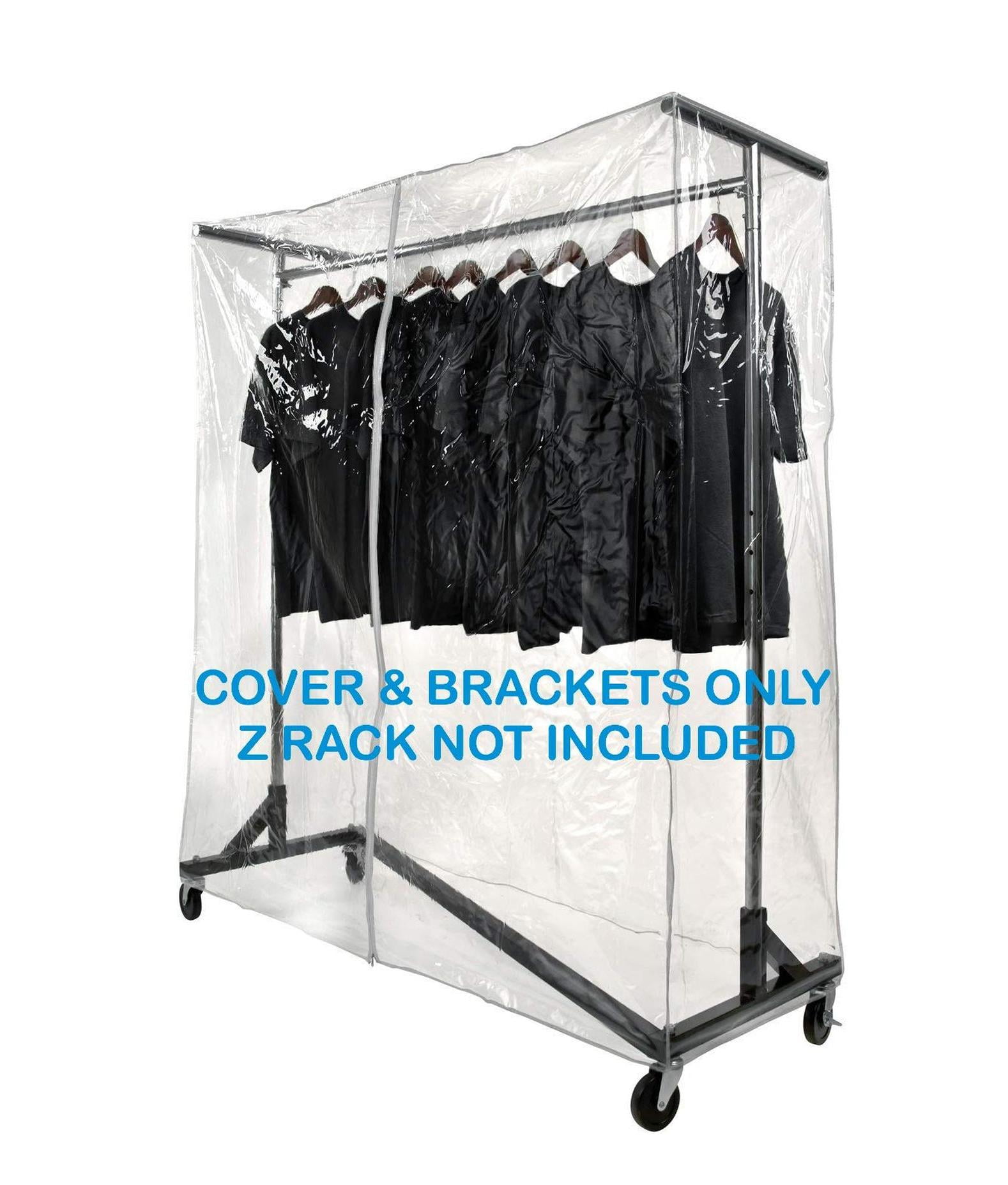 Heavy Gauge Clear Z Rack Cover with Zipper Plus a Pair of Round Tubing ...