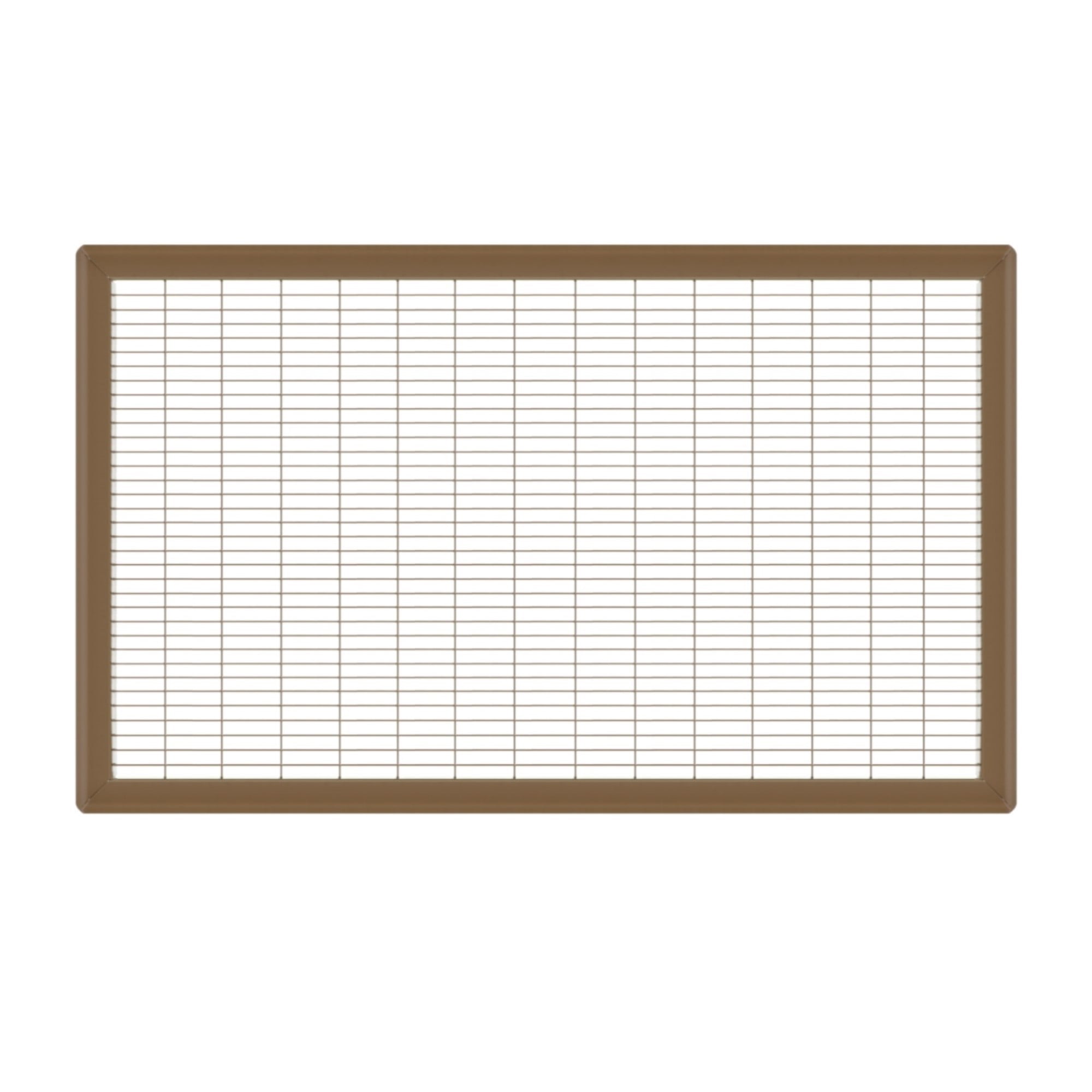 Heavy Gauge Steel Floor Grill - Brown Finish - For a Hole Size of 18" x ...