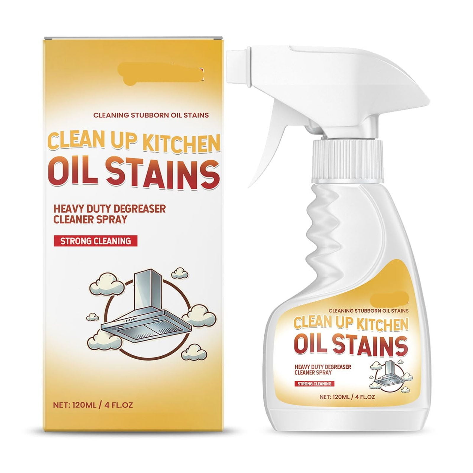 Heavy Grease Cleaner - 120ml Fast-Acting Spray for Kitchen Surfaces ...