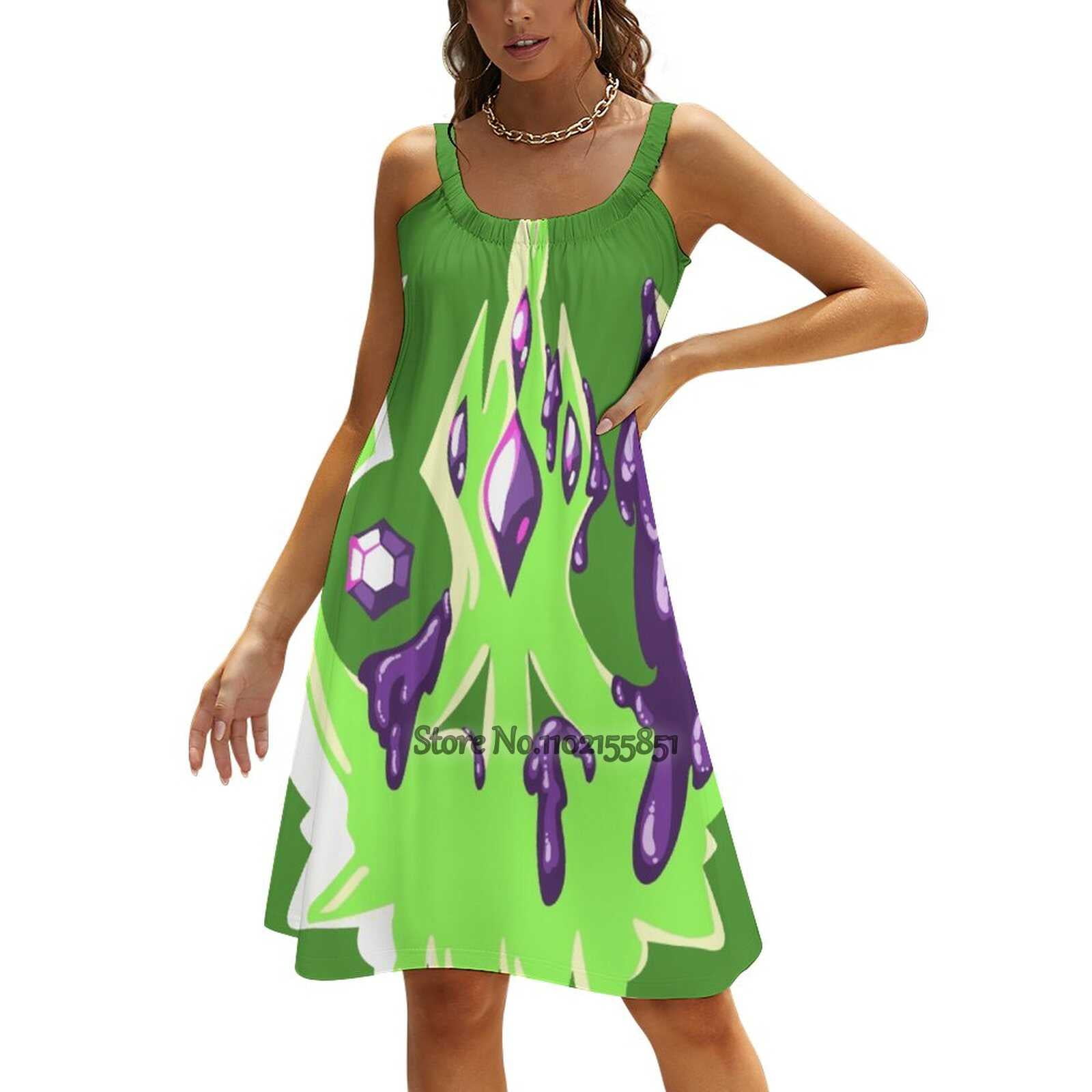 Heavy Is The Skull That Oozes Back Lacing Backless Dress Square Neck ...