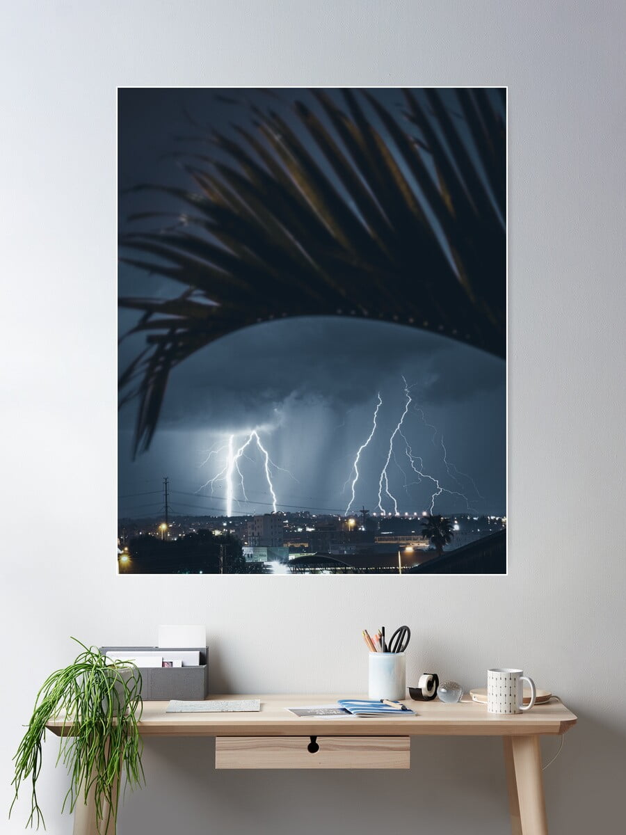 Heavy Lightning Poster Wall Art, Modern Wall Decor For Living Room Bedroom, 12x18 UNFRAMED ...