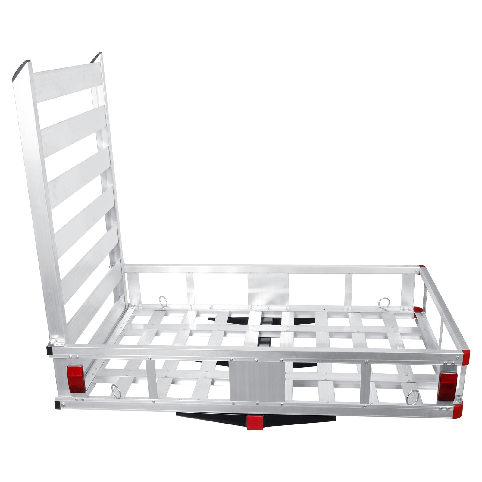 Heavy Load 500 lb Aluminum Hitch Carrier, 8.7" Guardrail & Rope Buckles ...