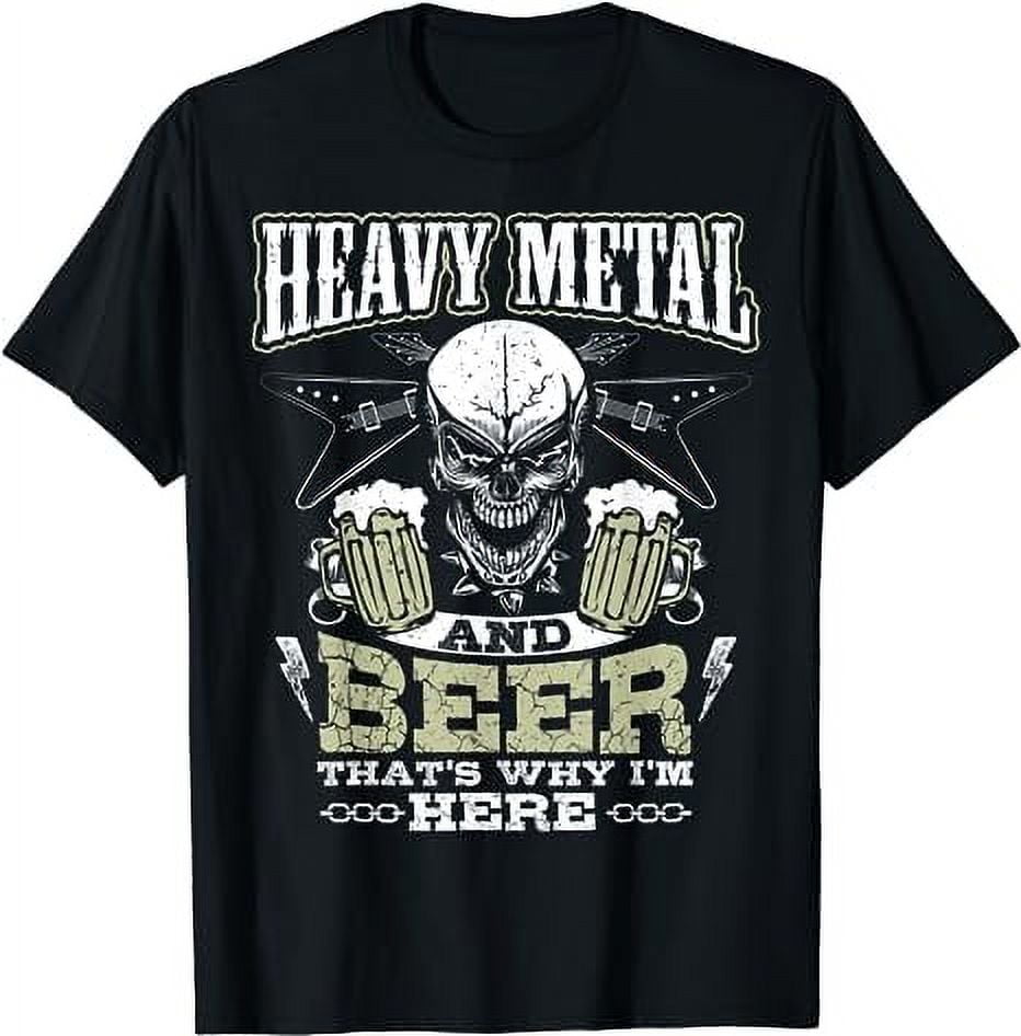 Heavy Metal And Beer Funny T-Shirt For Men And Women - Walmart.com