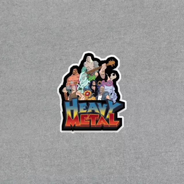 Heavy Metal Band Cartoon Sticker - Colorful Rock Music Group Decal For ...