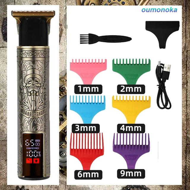 Heavy Metal Hair Cutting Machine Clipper for Men Barber Shop Trimmer ...