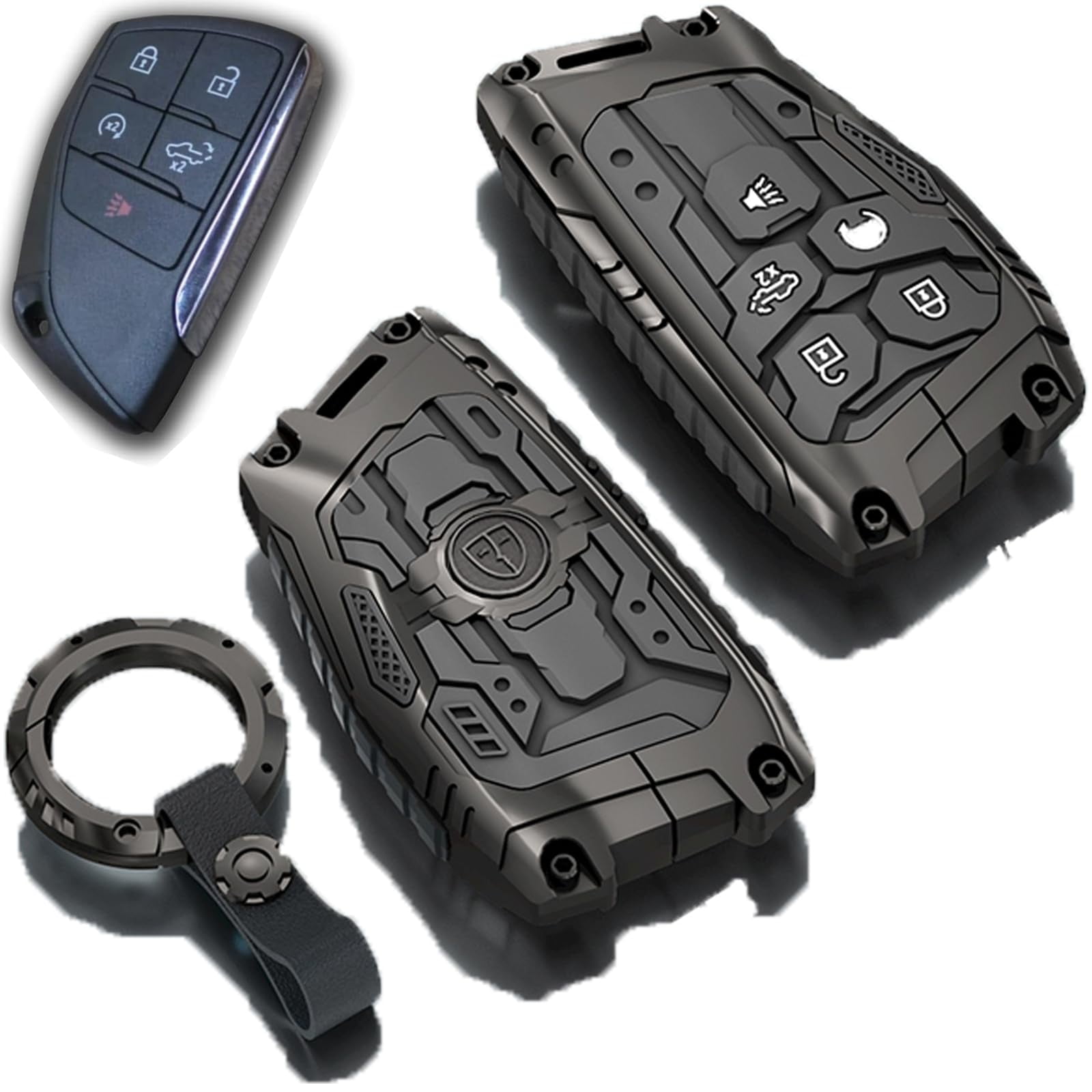 Heavy Metal Key Fob Cover Case Protector Compatible with 2022 2023 2024 ...