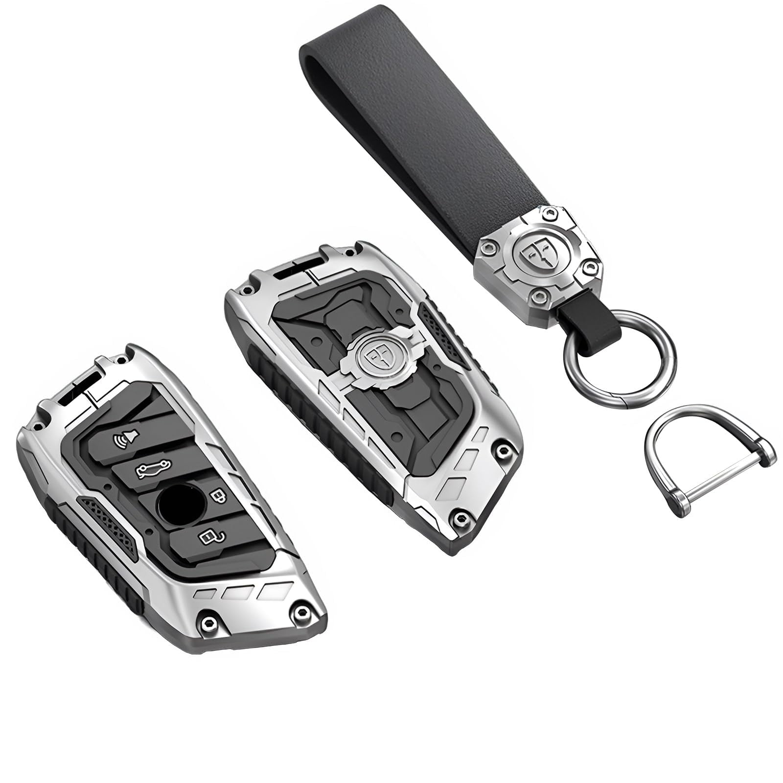 Heavy Metal Key Fob Cover Case Protector for BMW 2 5 6 7 Series X1 X2 ...