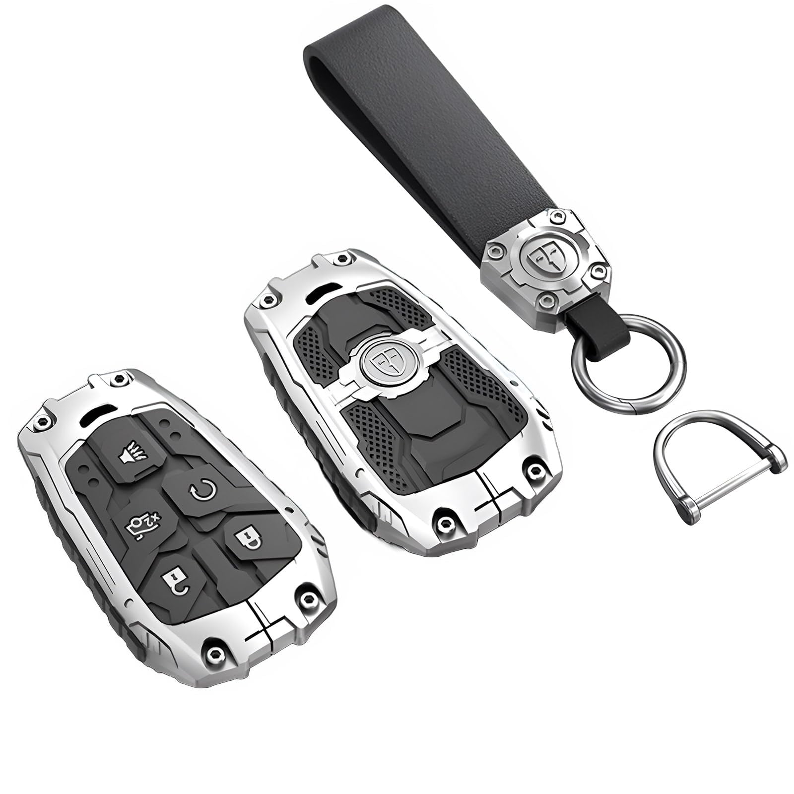 Heavy Metal Key Fob Cover Case Protector for Cadillac Compatible with ...