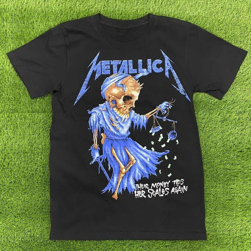 Heavy Metal Money Scales Inspired Shirt, Short Sleeve BLACK Cotton ...
