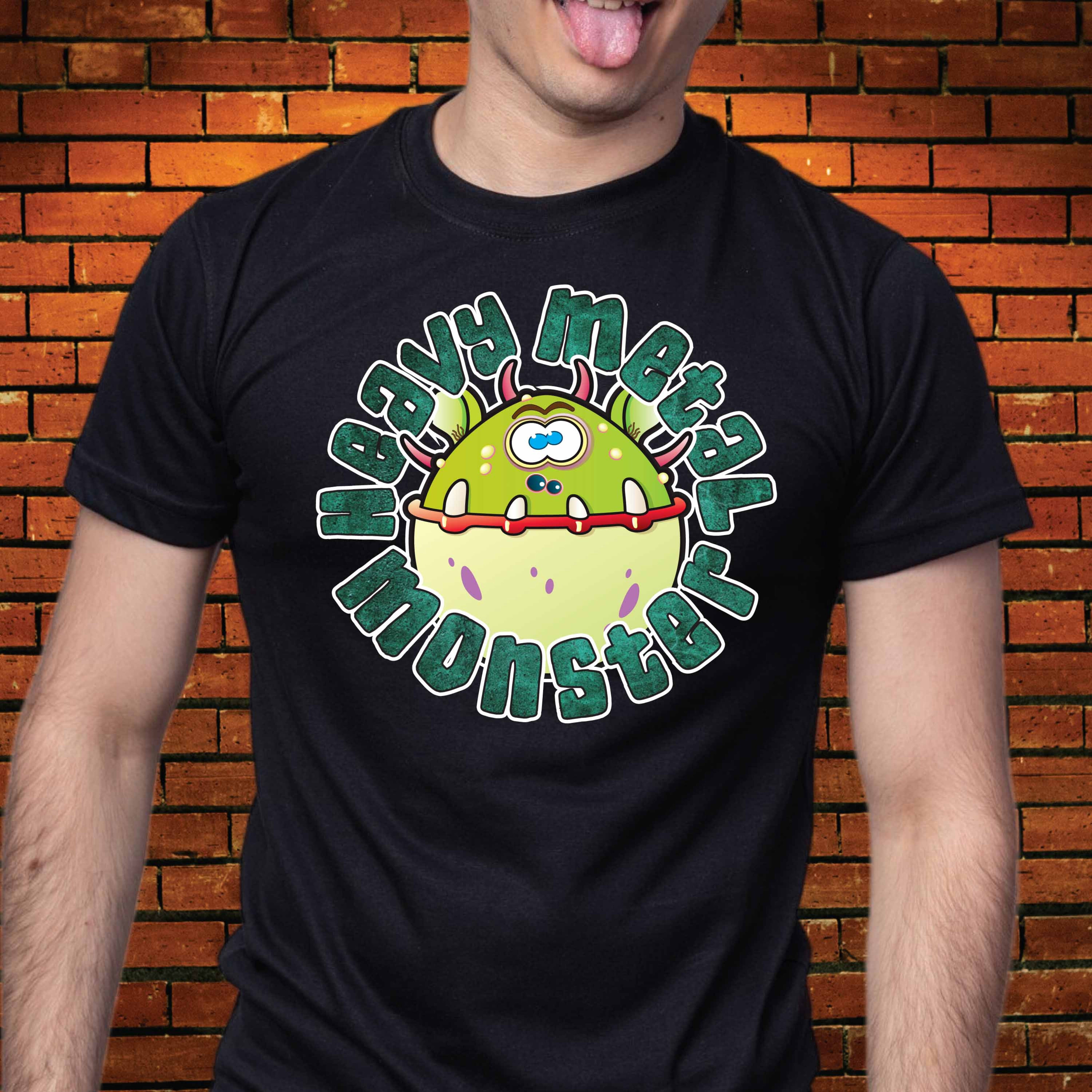 Heavy Metal Monster Cotton T-Shirt / Metalhead Party Wear / Mosh Pit ...