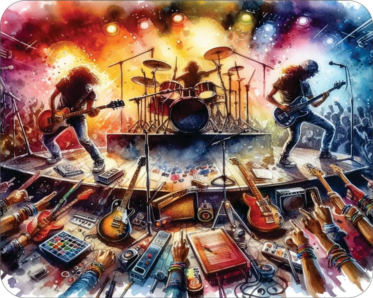 Heavy Metal Rock and Roll Band Mouse Pad One of a kind Unique Art Work ...