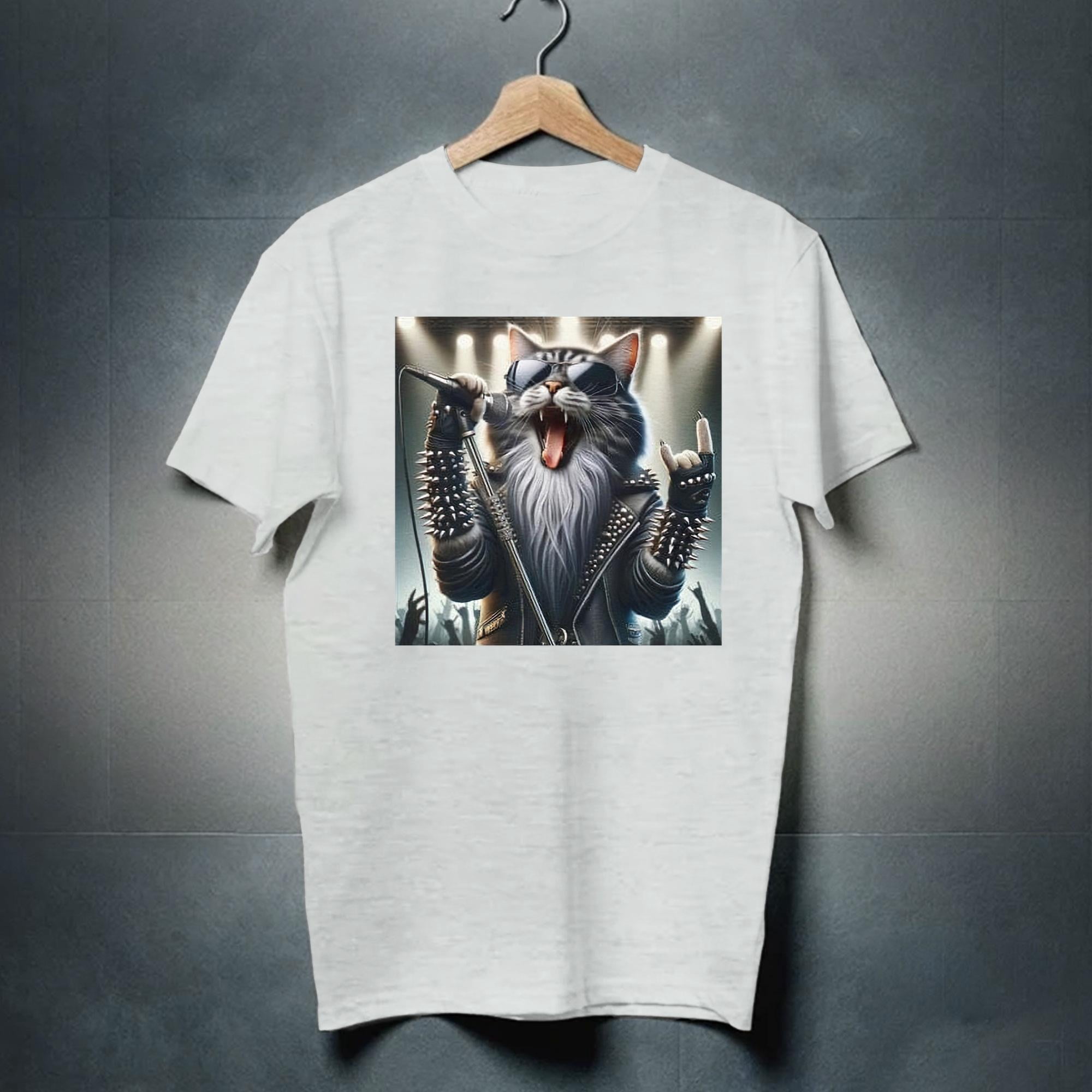 Heavy Metal Singer Graphic Tee, Rock Band Inspired Design Shirt ...