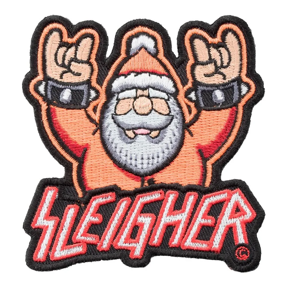 Heavy Metal Sleigher Santa Claus Patch, Christmas Patches - Walmart.com