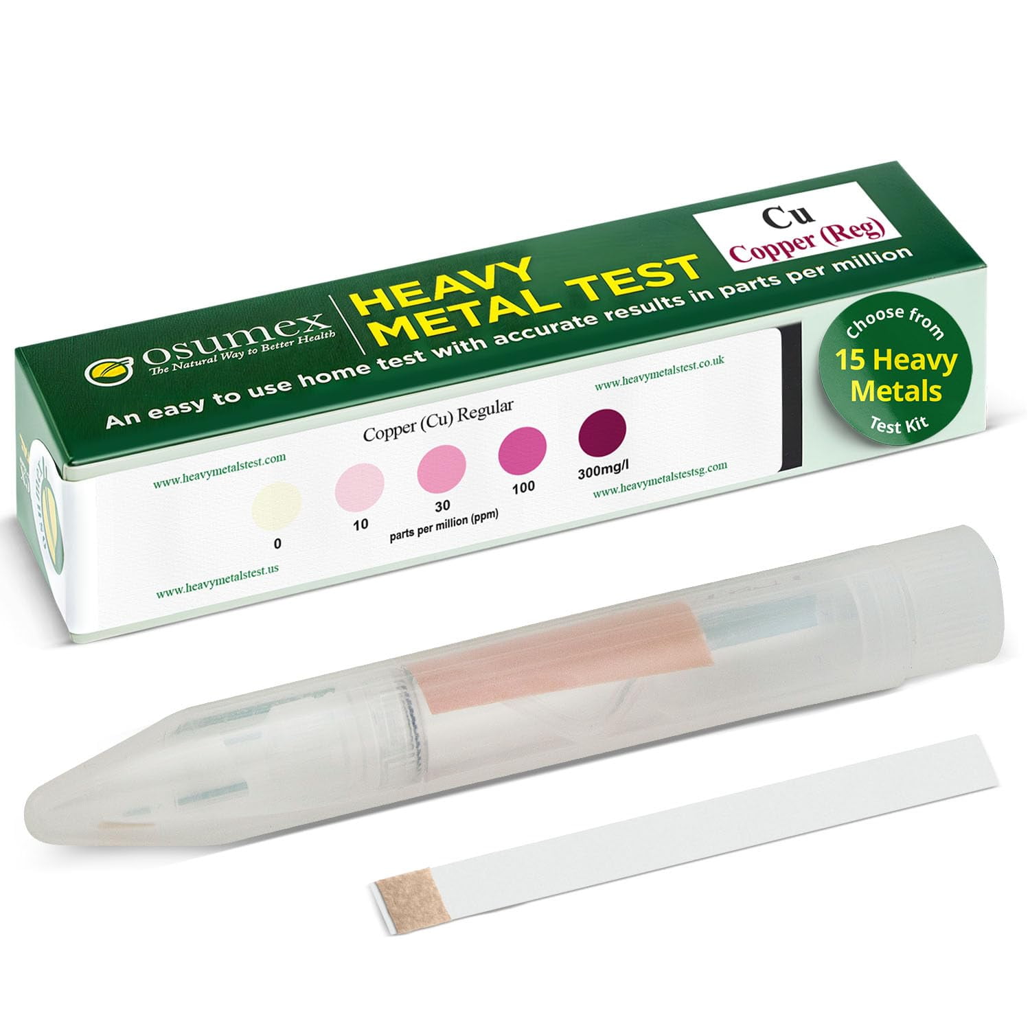Heavy Metal Test Copper Test Kit Regular 1 Pack - at Home Water Testing ...