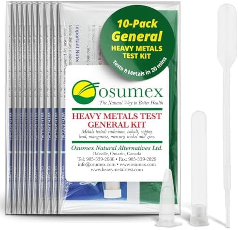 Heavy Metal Test General Kit for Humans 10 Pack - 8 Range Heavy Metal ...
