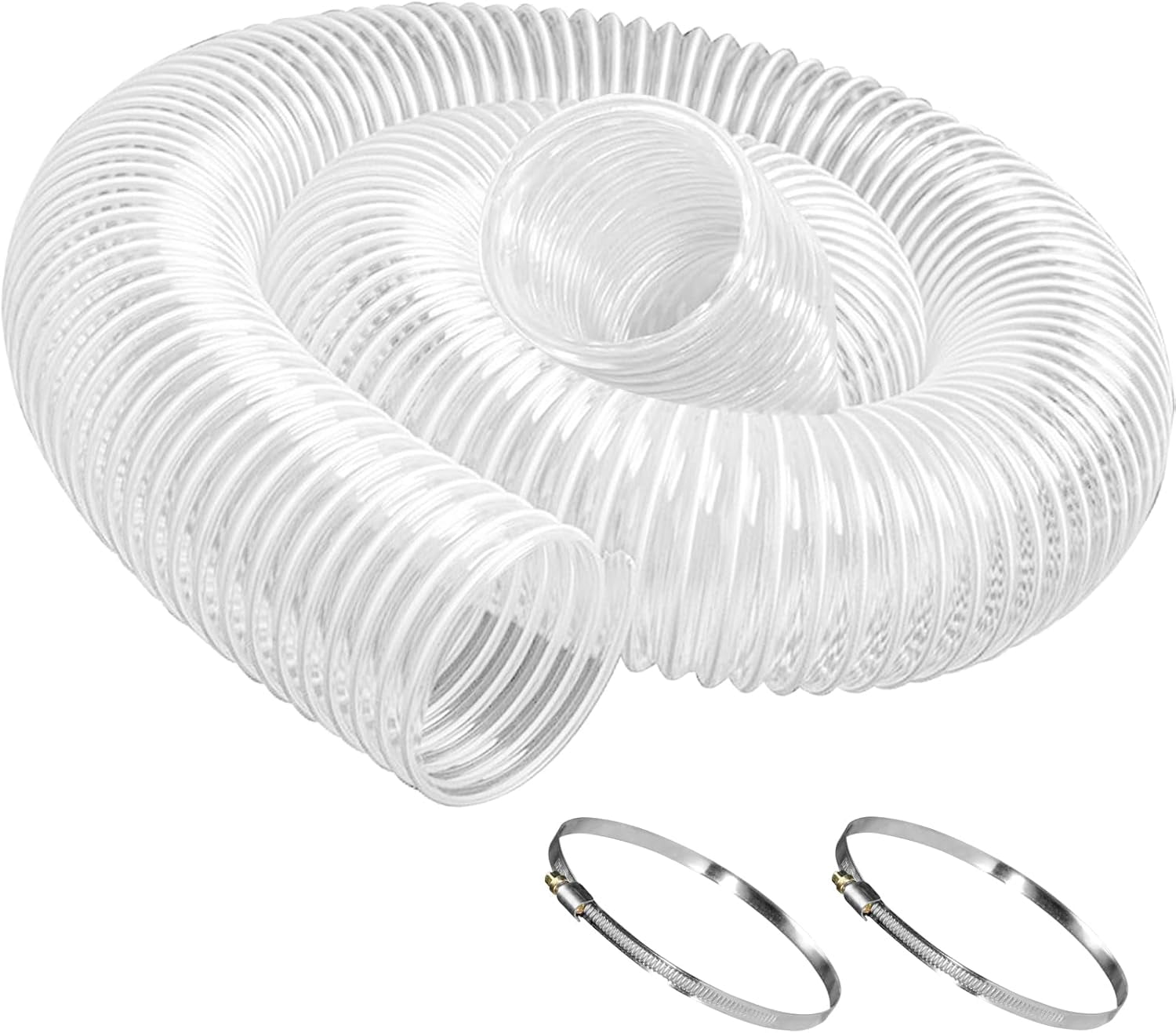 Heavy PVC Dust Collection Hose 6" x 5' - Puncture Resistant With Carbon ...