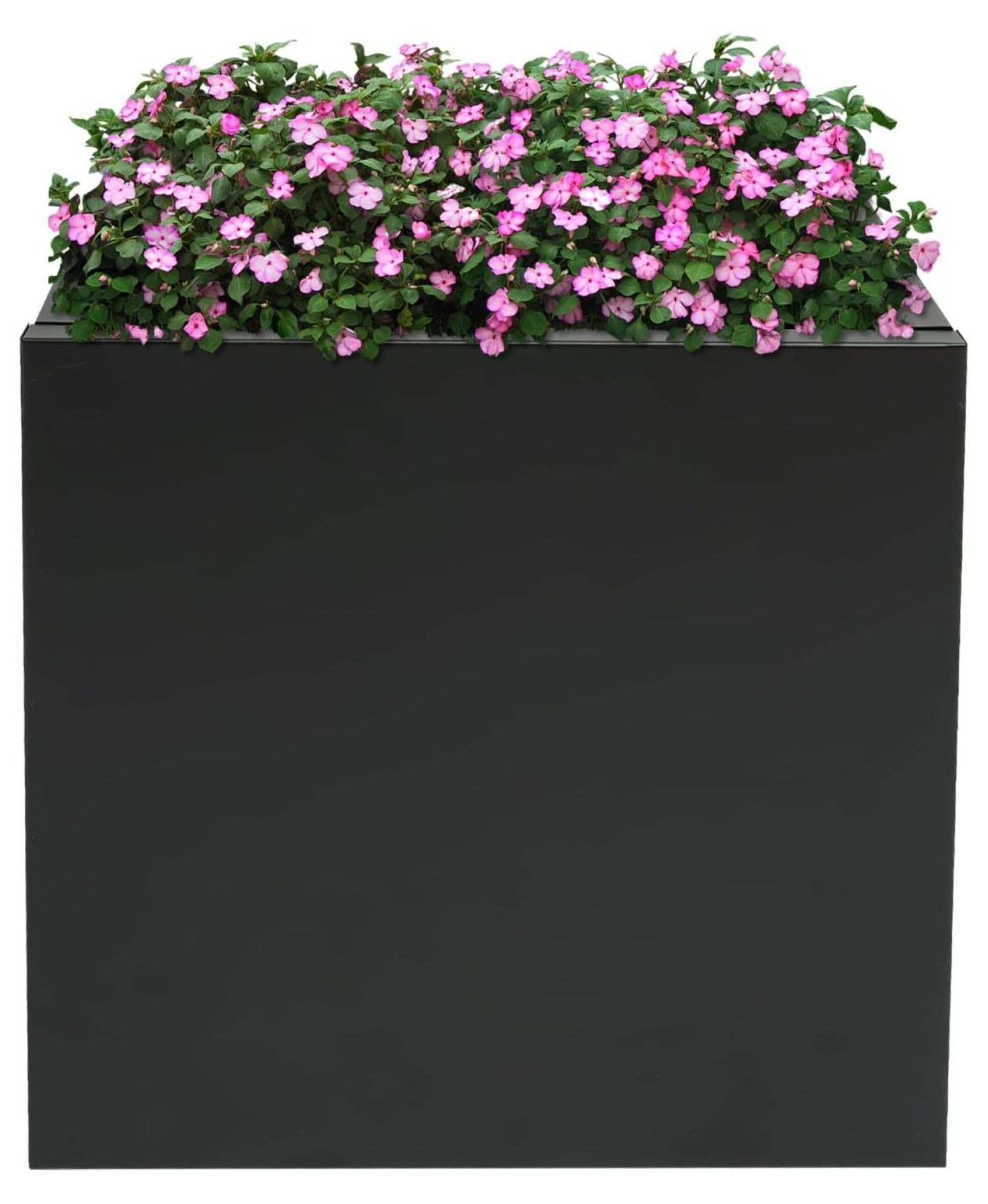 Heavy Planter for Outdoor Plants, 16L x 16W x 16H Inches Metallic ...