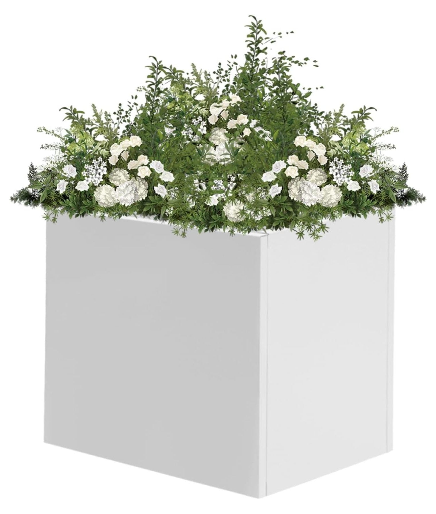 Heavy Planter for Outdoor Plants, 20L x 20W x 20H Inches Metallic ...