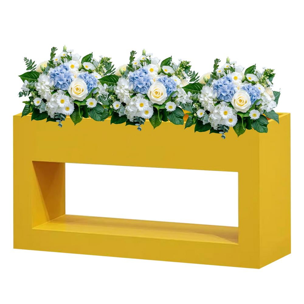 Heavy Planter for Outdoor Plants, Iron Long Box Planter Modern Outdoor ...