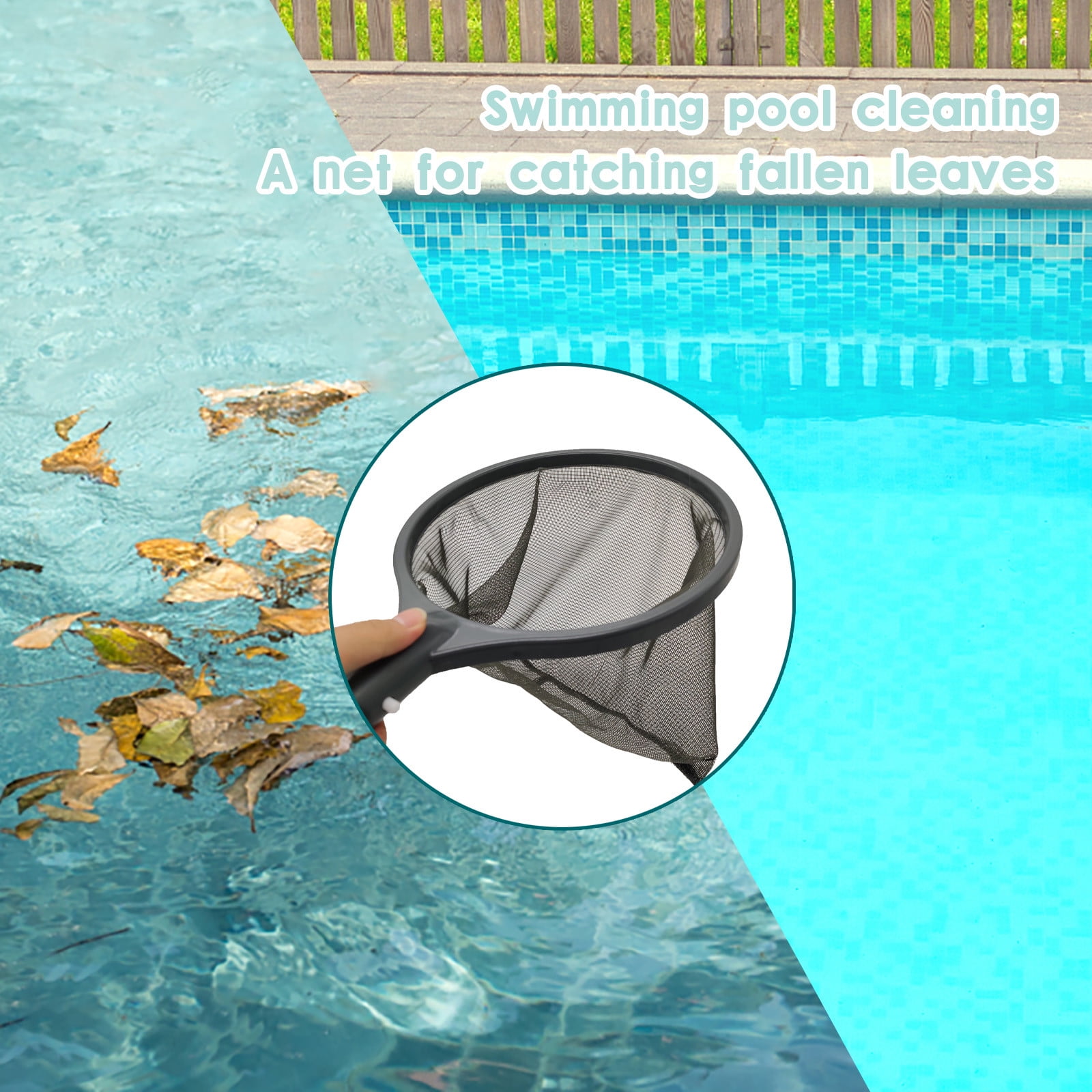 Heavy Pool Duty Mesh Tool Cleaning Net Catcher Leaf Bag Net Fine Rake ...