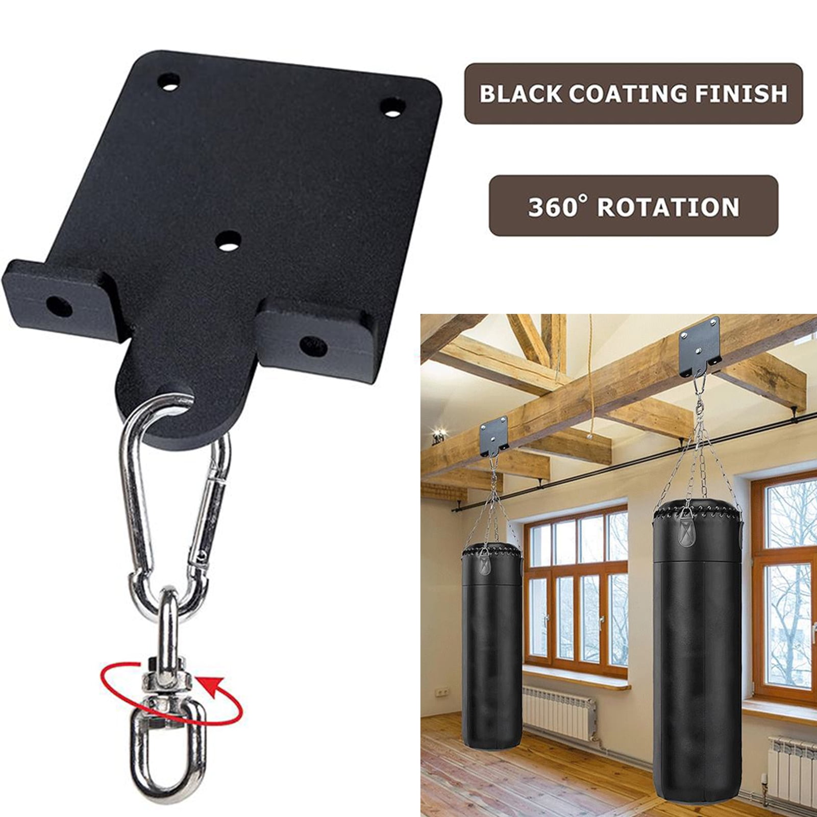 Heavy Punching Boxing Bag Hanger Wall-Mounted Hook Rustproof Strong ...
