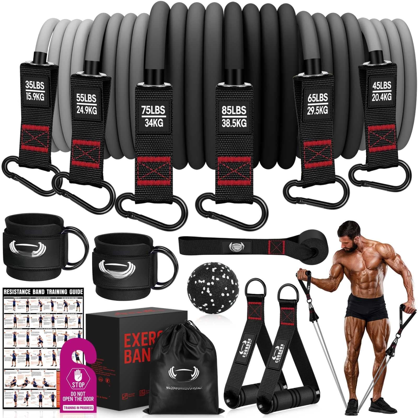 Heavy Resistance Bands For Working Out 300lbs Exercise With Handles ...