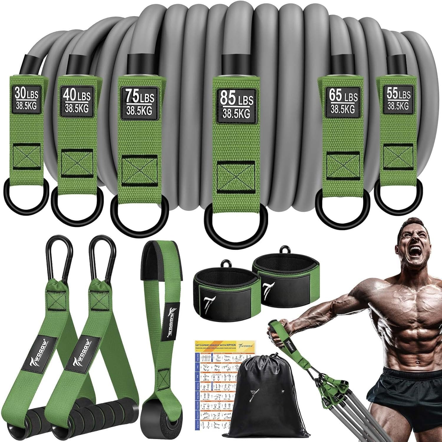 Heavy Resistance Bands for Working Out, 350lbs/450lbs Exercise Bands ...