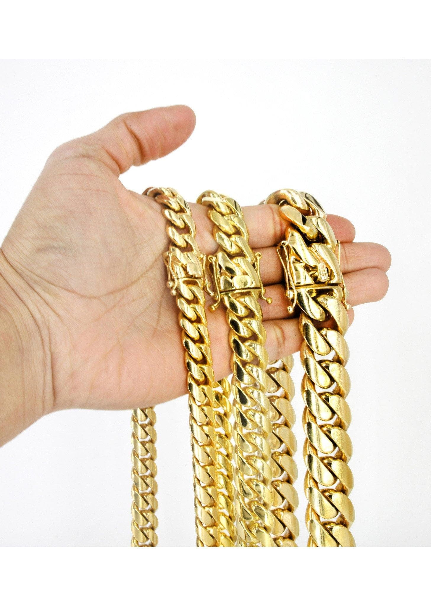 Heavy Solid Gold Miami Cuban Link Chain Customizable (10MM-20MM ...