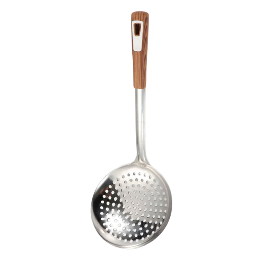 Heavy Stainless Steel Strainer Ladle with Long Handle for Safe Cooking ...