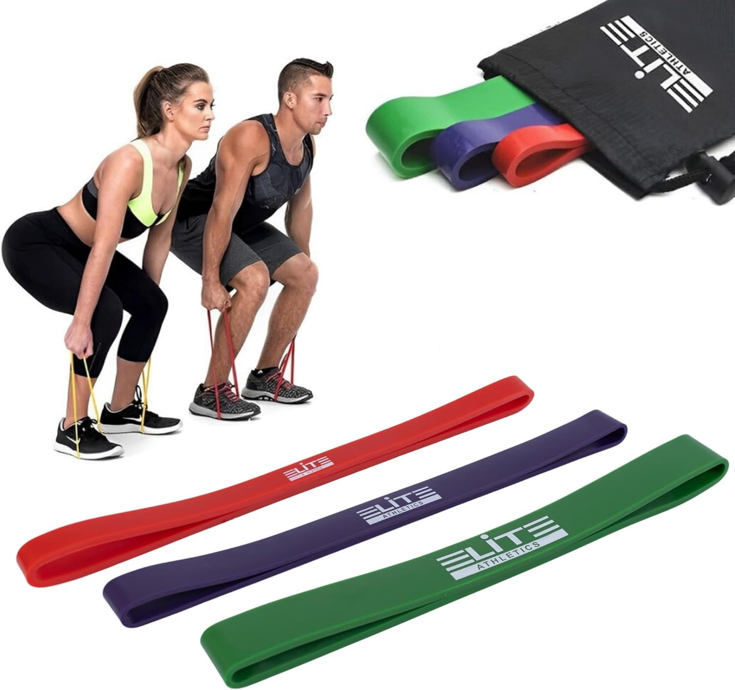 Heavy Thick Resiance Bands Set of 3, Monster Short Bands, Deadlift Band ...