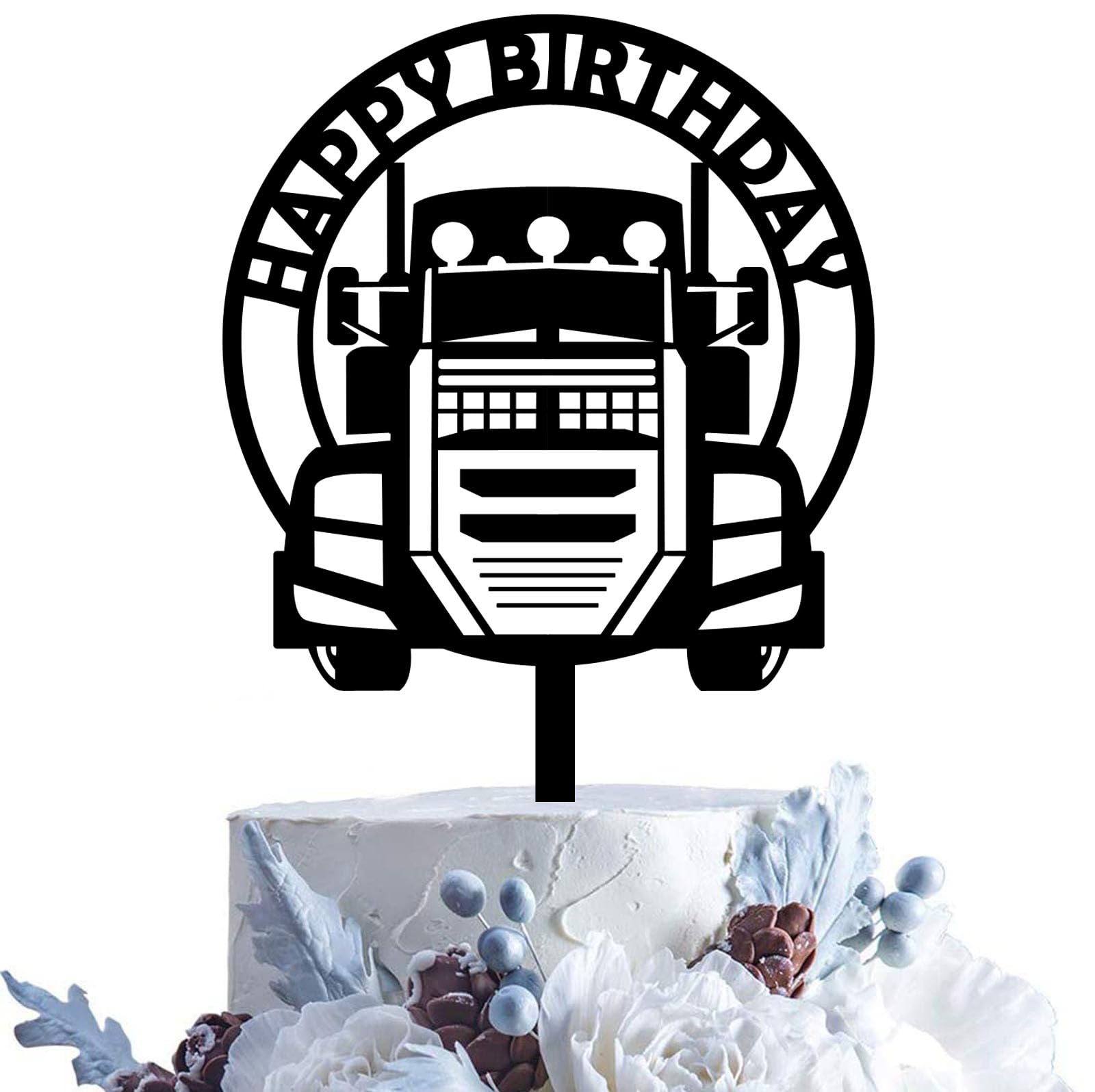 Heavy Truck HappyTRDN Birthday Cake Topper - Heavy Truck Cake Topper ...