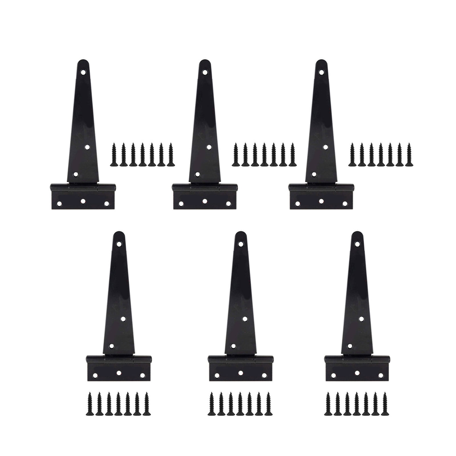 Heavy Type Black T Type Hinges with Mounting Hardware Universals Fit ...