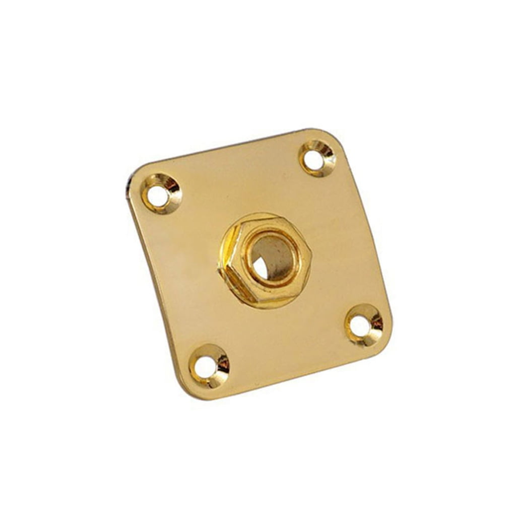 Heavy Type Metal Input Jacks Plate Compatible Electric Guitars Square ...