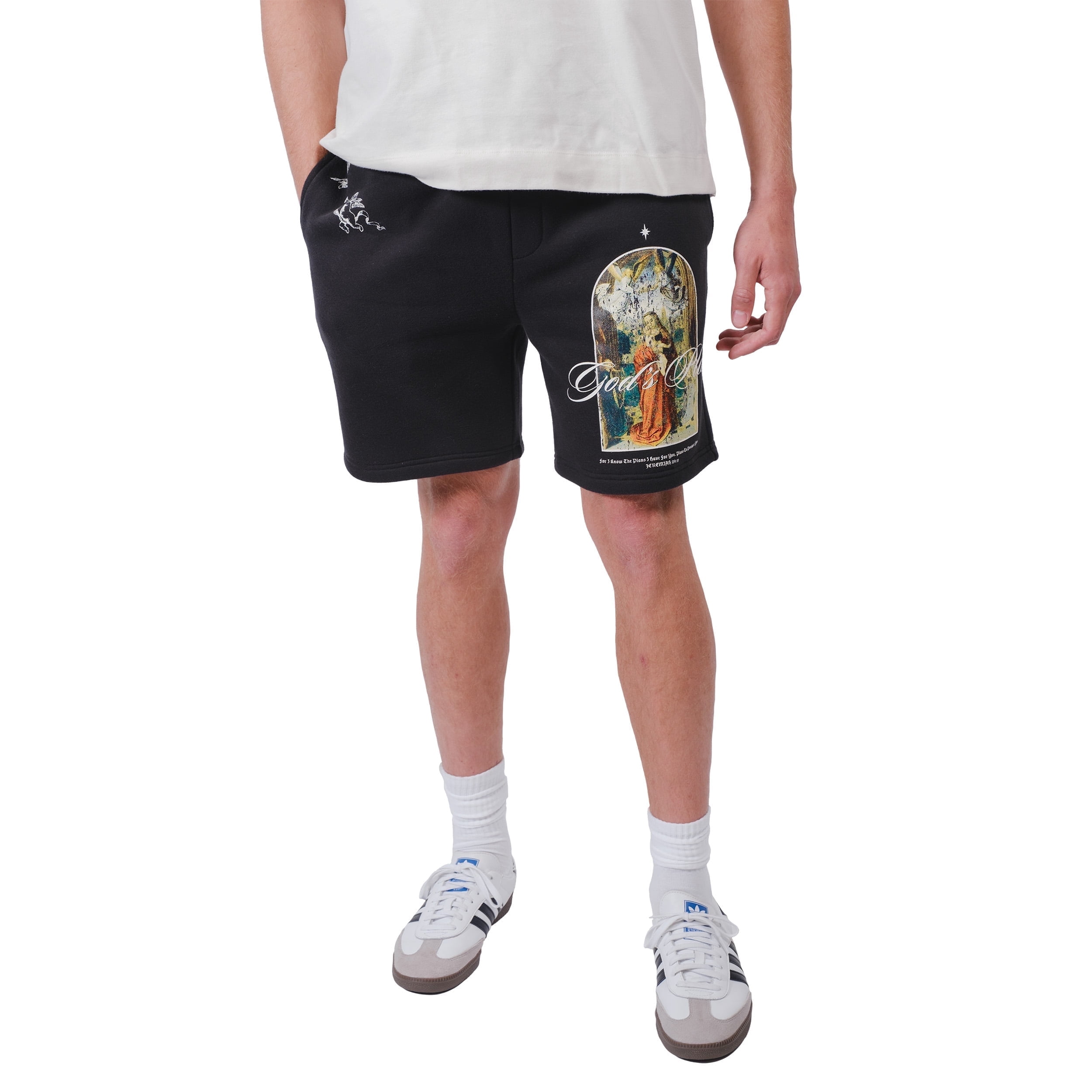 Brooklyn Cloth Heavy Weight God’s Plan Fleece Shorts, Angelic Graphic ...