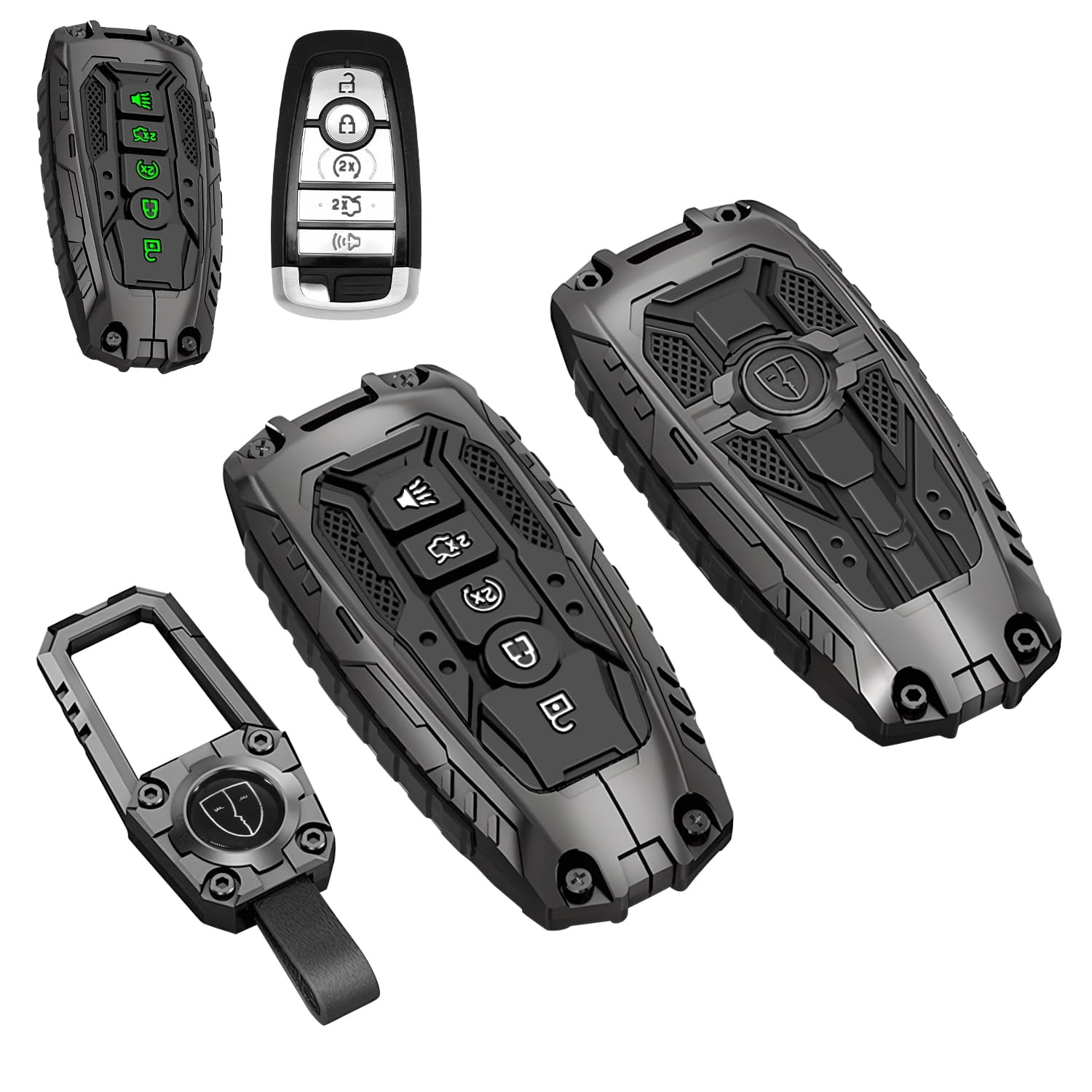 Heavy Zinc Alloy Key Fob Cover for Ford Maverick Explorer Mustang ...