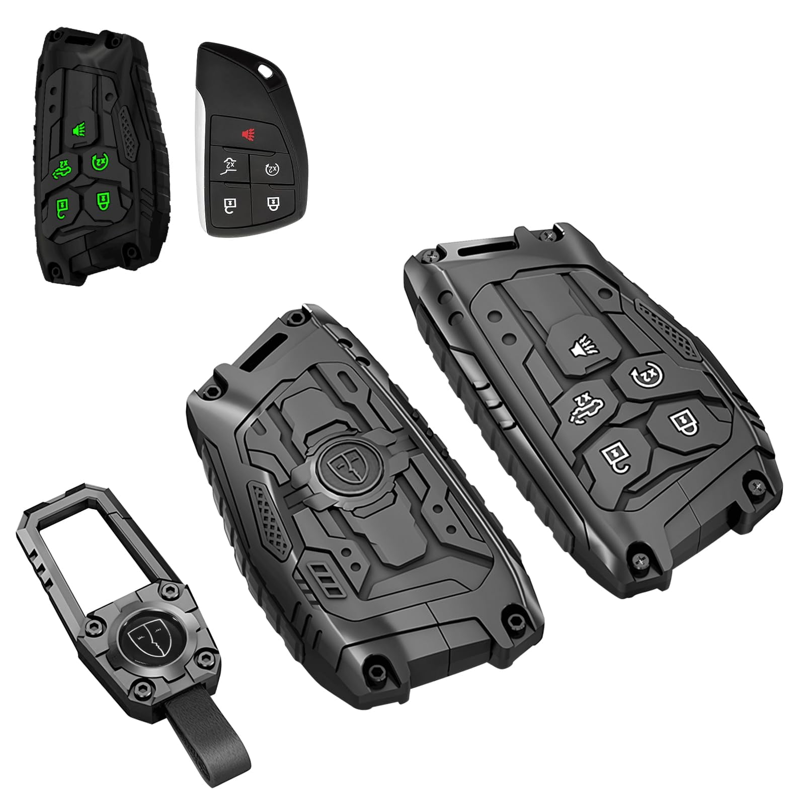 Heavy Zinc Alloy Key fob Cover Keychain for 2022 2023 2024 2025 Chevy ...