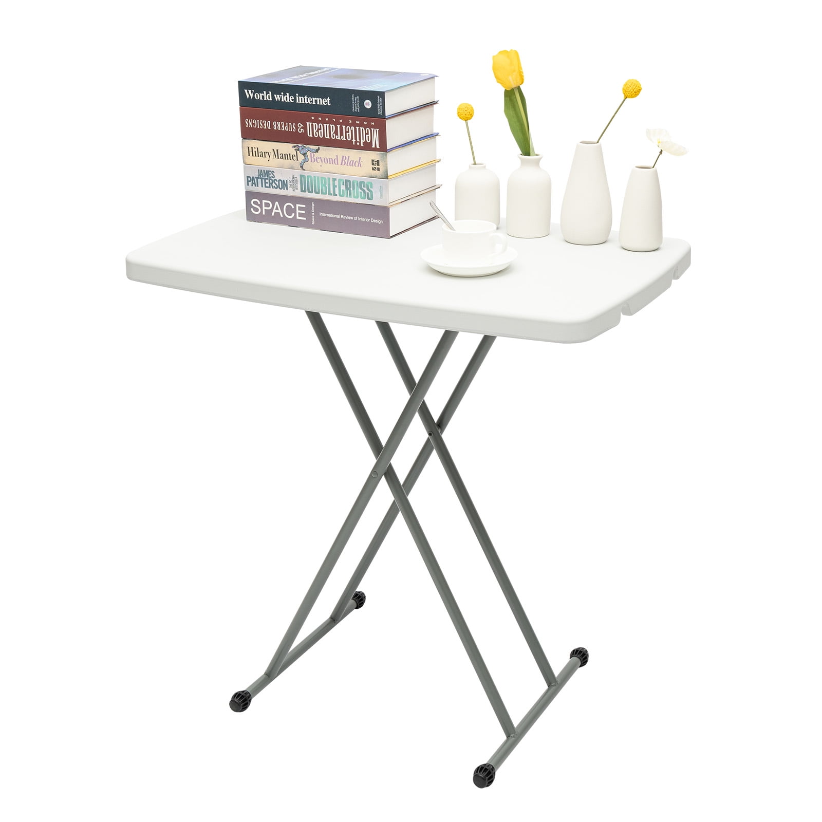Heavy-duty Folding Table with Adjustable Height, HDPE and Steel ...