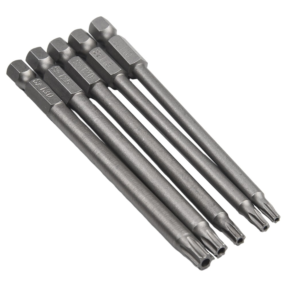 Heavy duty Hollow Torx Screwdriver Bits Set 5pcs 100mm Long for ...