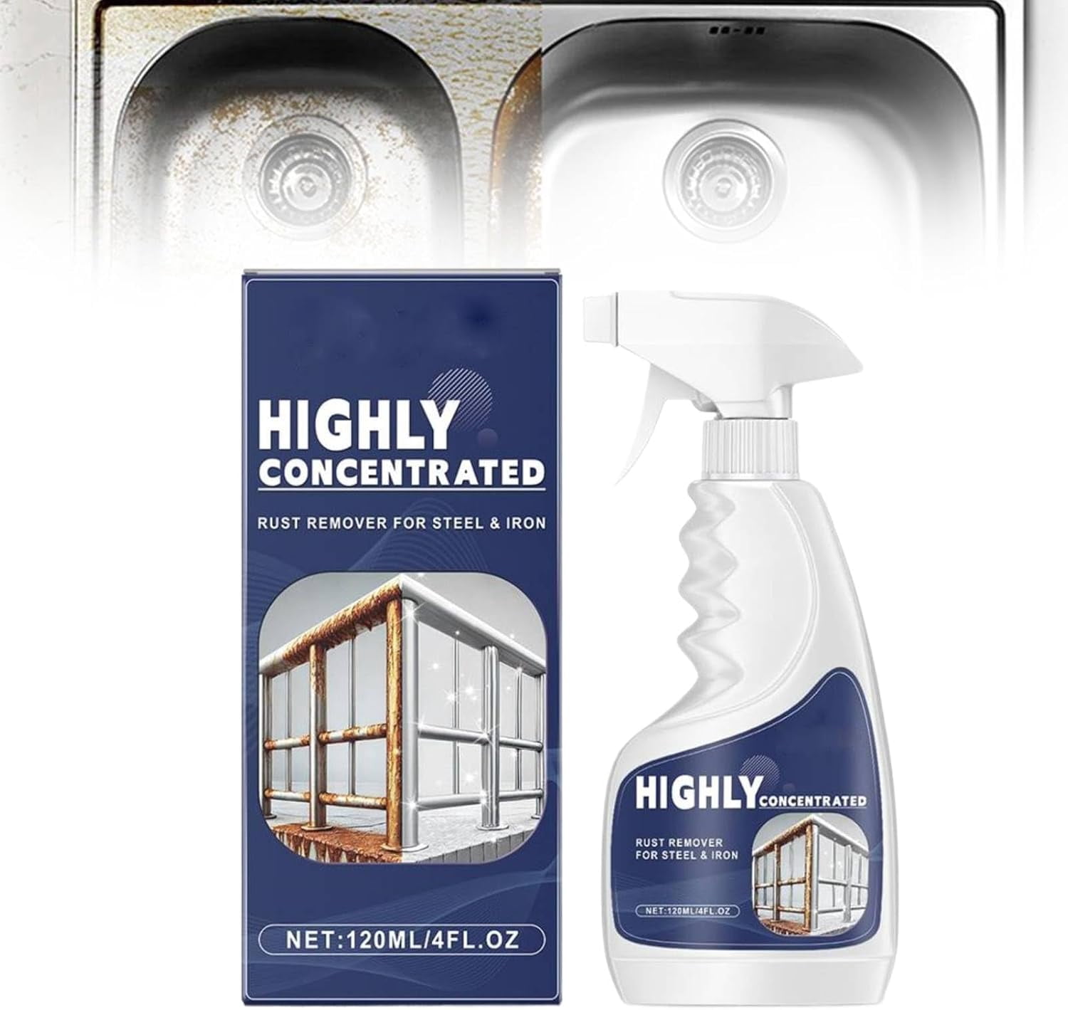 Heavy-duty Metal Rust Remover, Highly Concentrated Fast-Acting Formula ...