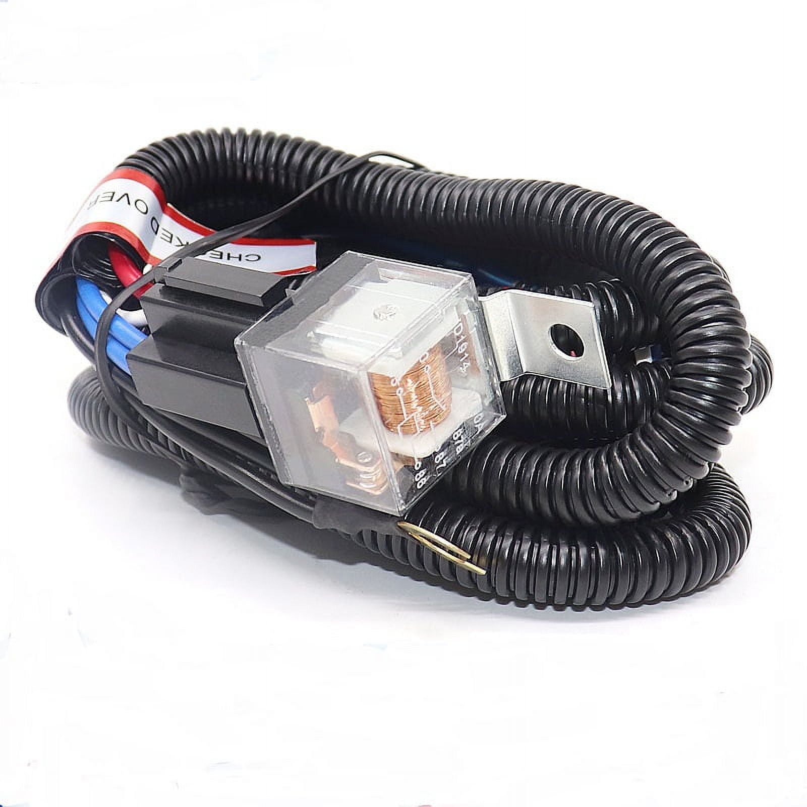Heavy duty Universal Horn Wiring Harness Relay Button Switch Kit for ...