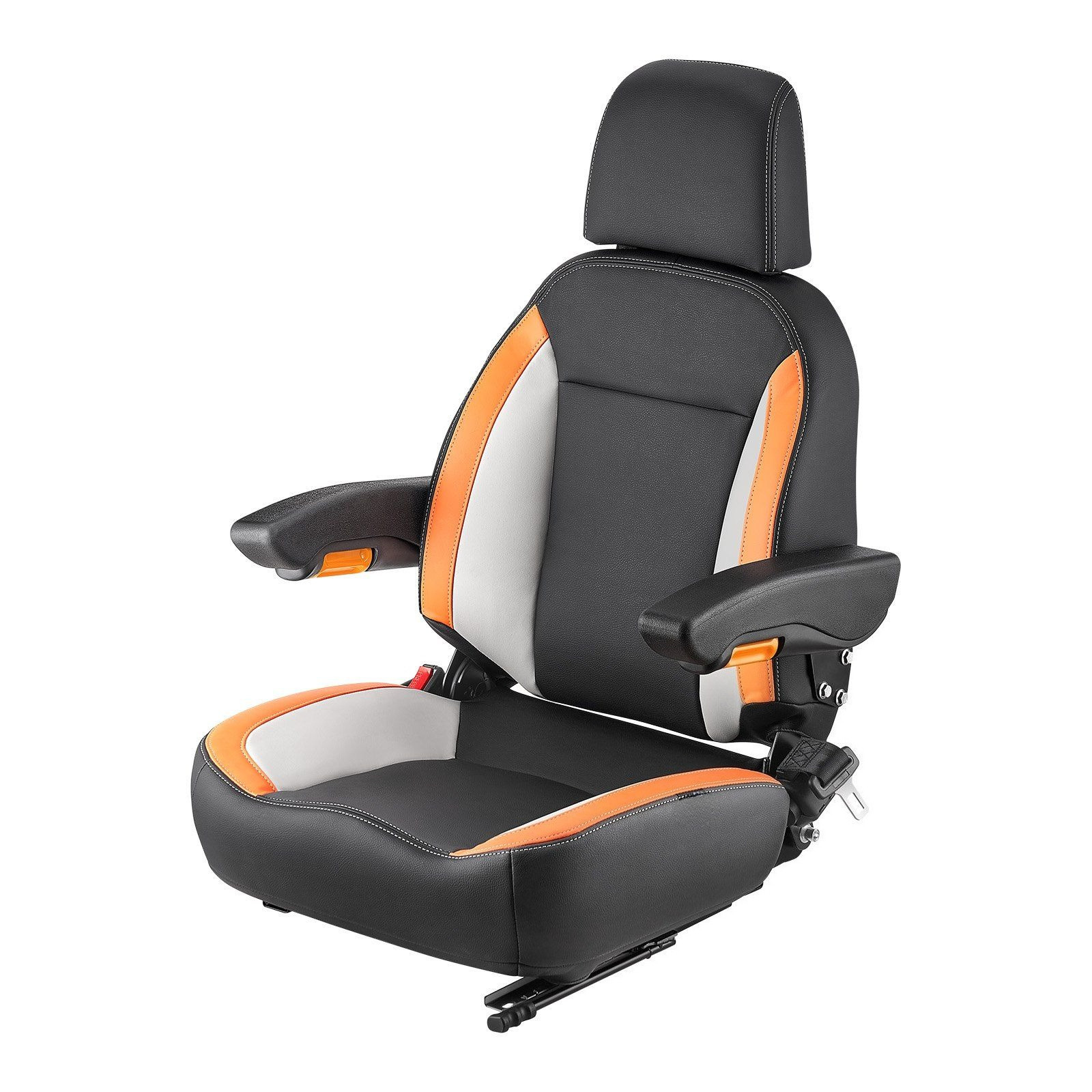 Heavy-duty adjustable forklift/tractor/lawn mower seats with headrests ...