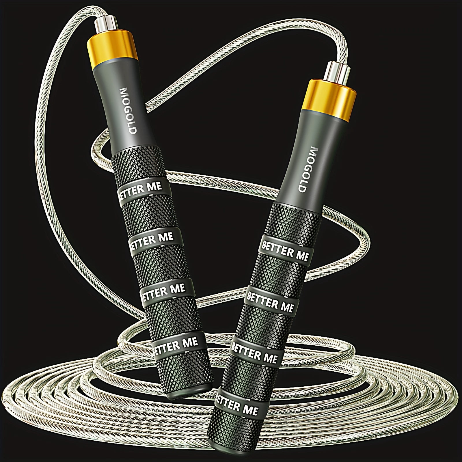 Heavy-duty adjustable speed jump rope, anti-tangle design, self-locking ...